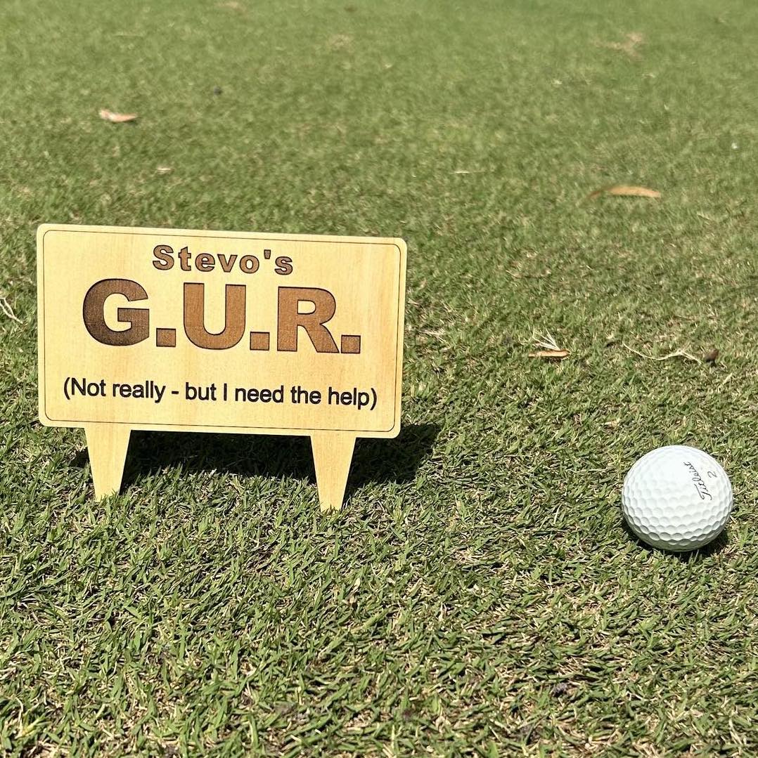 Personalised Ground Under Repair (G.U.R.) Sign, Golf Buddy Gift ...