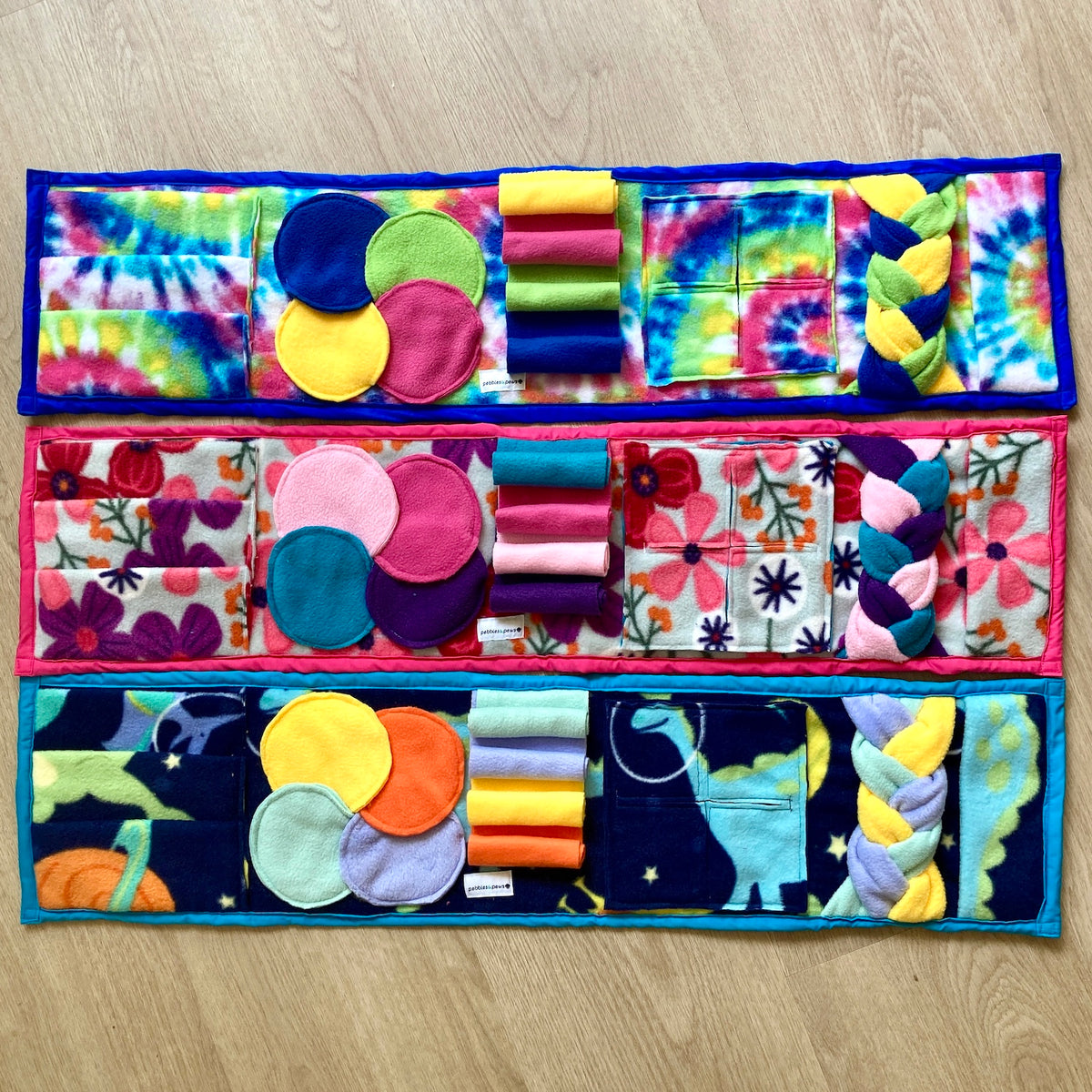 Travel Snuffle Puzzle Roll - Dog Enrichment Activity, choice of 3 desi ...